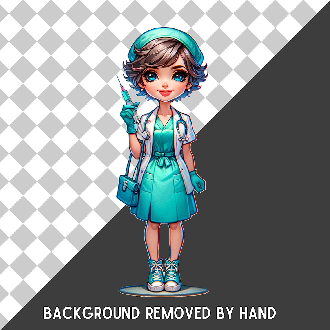 Chibi Dentist Girls Clipart Bundle: Dental PNG Files (digital Download ...