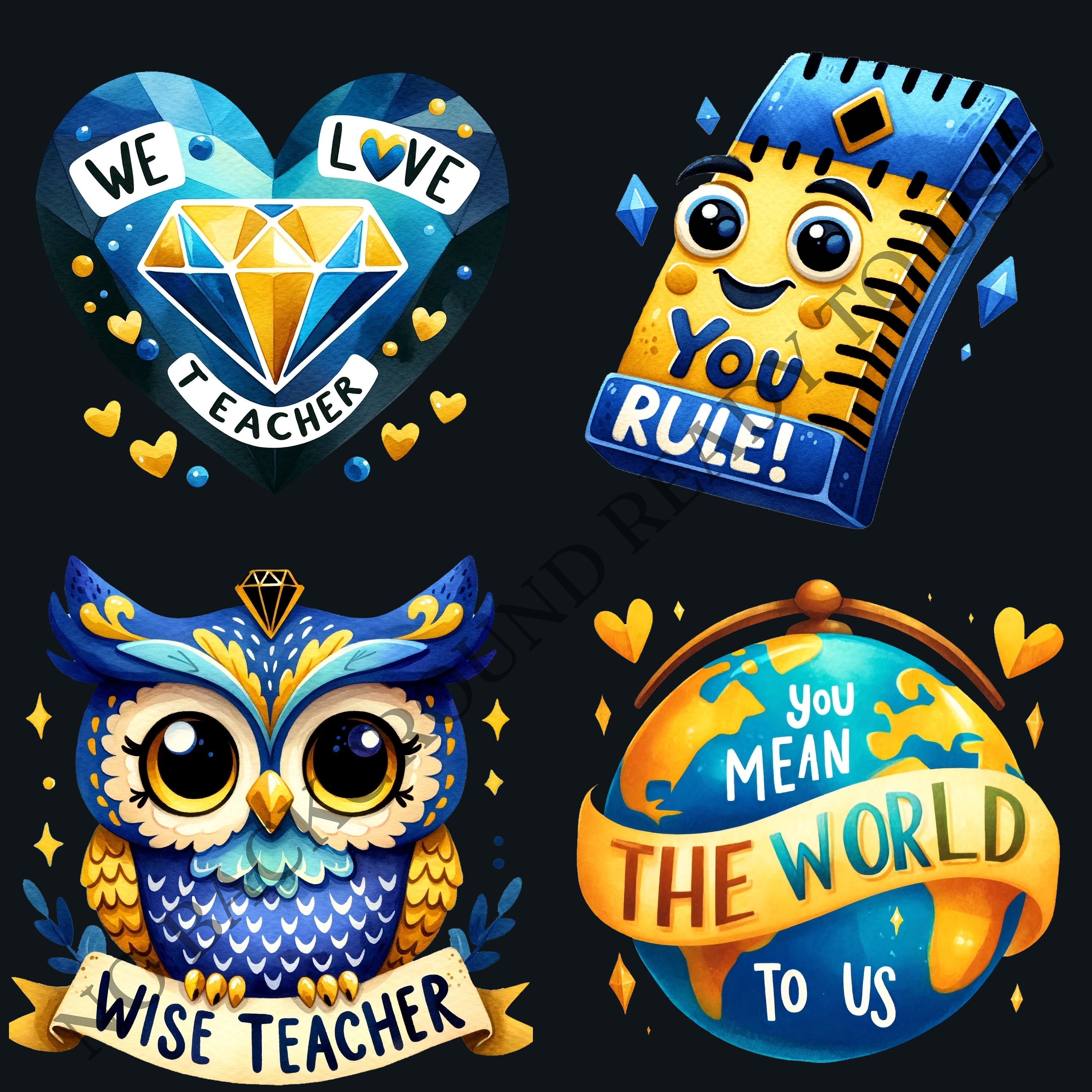 19 Teacher Appreciation Clipart Bundle, Back to School Clipart, Png ...