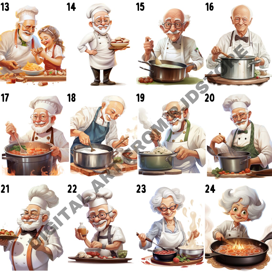 33 Chef Png Clipart, Cooking Png, Kitchen Cooking, Clipart Bundle ...
