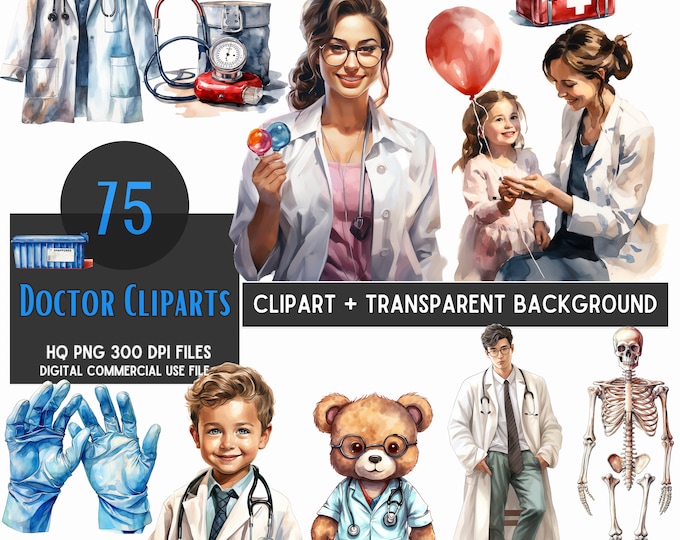 Doctor PNG, Cute Doctor Clip Art, Digital Download - Etsy Canada