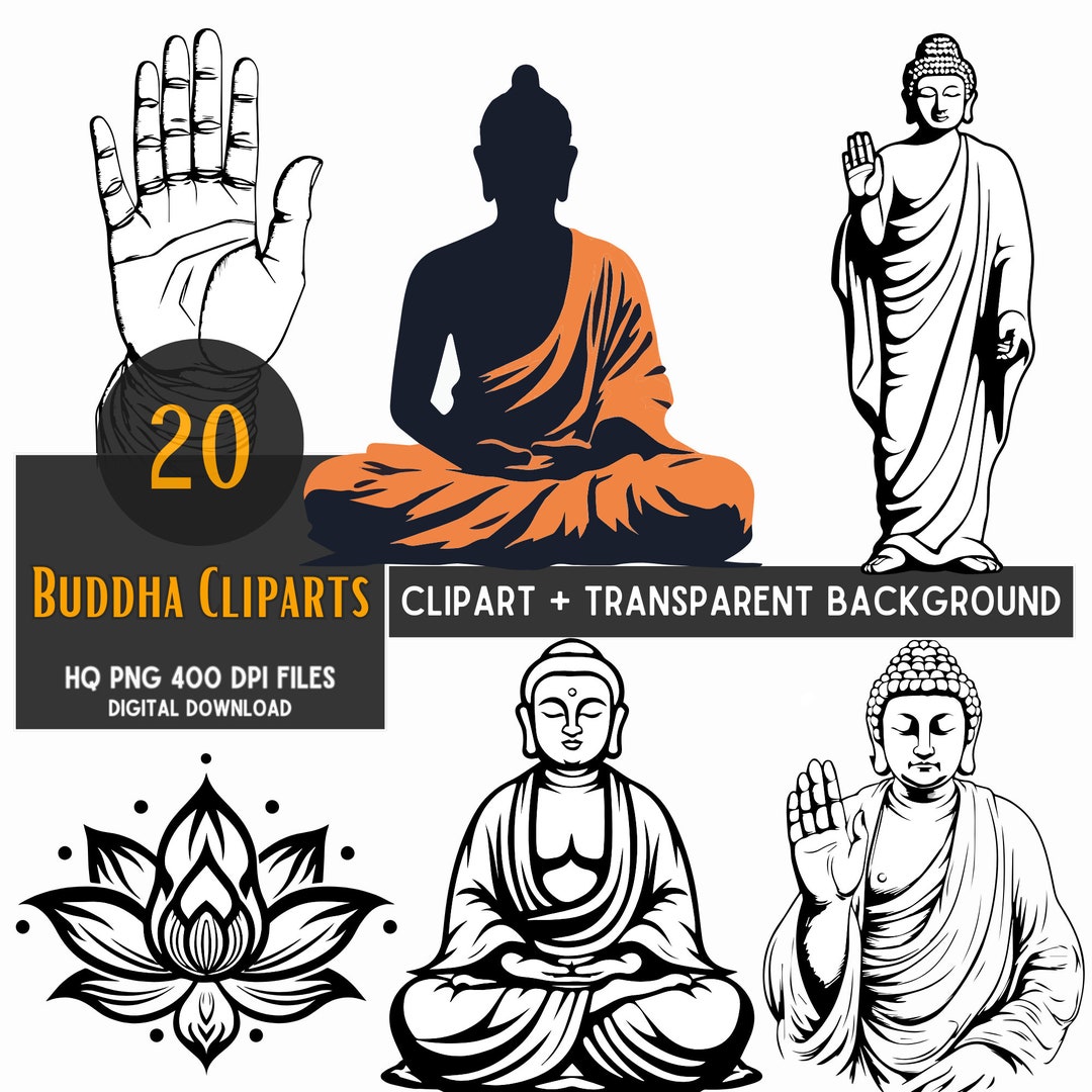 20 Buddha Svg Files, Buddha Clipart Bundle, Buddhism Svg Files, Buddha ...