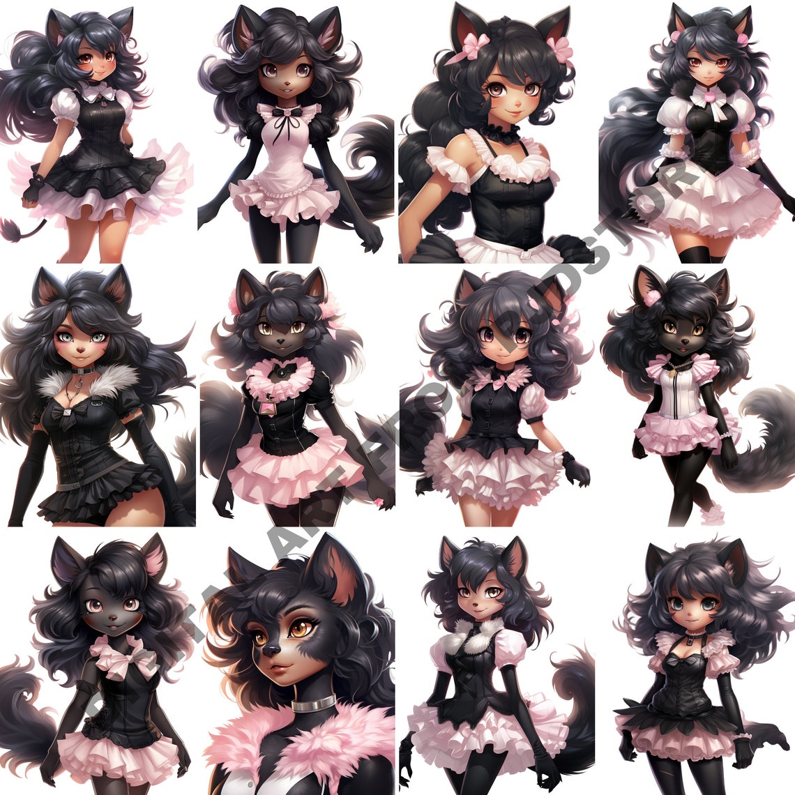 30 Furries Png Black Furries Furry Anime Black Cat Furry - Etsy