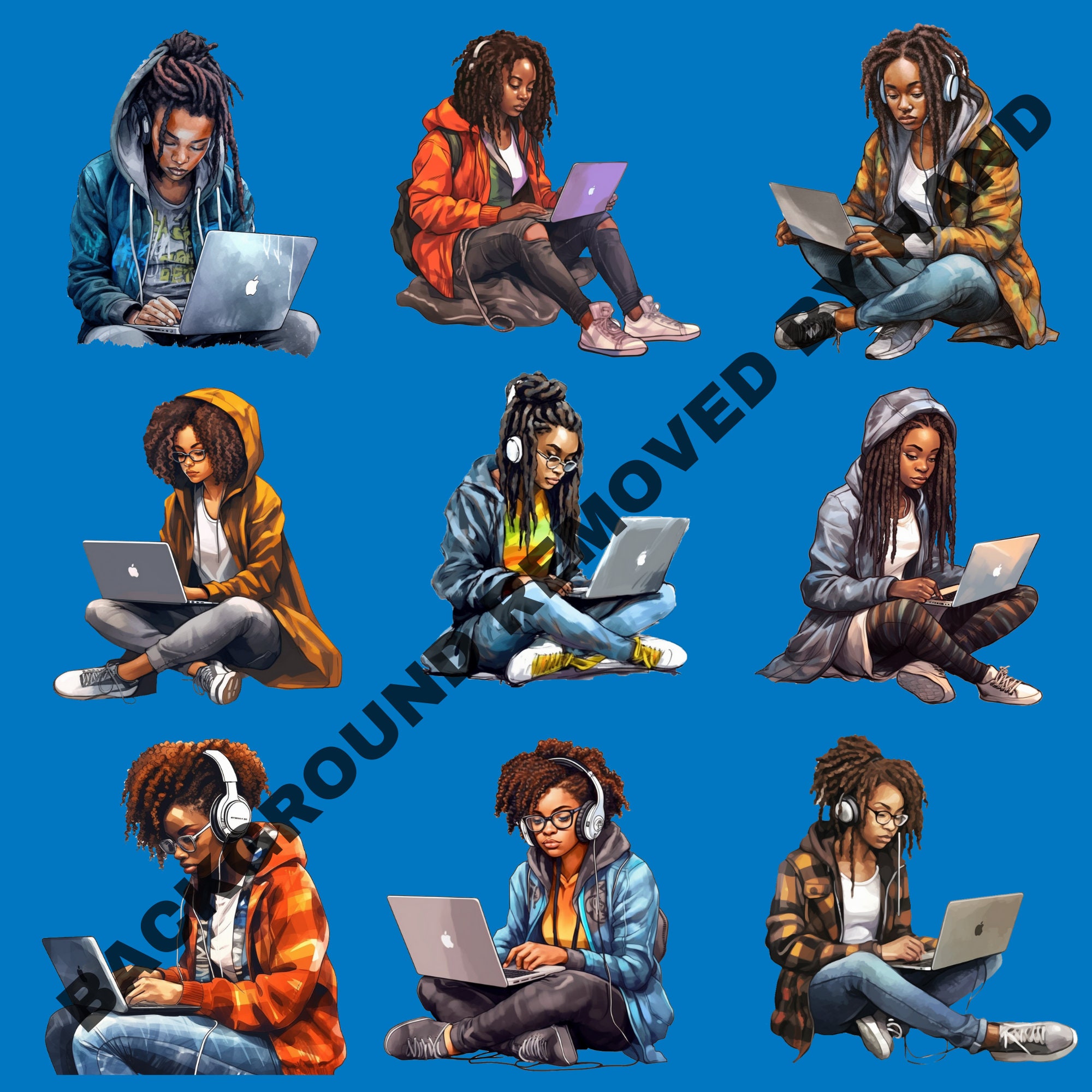 15 Black Girls in Tech, Black Girl Png, Girls in Tech, Girls Tech, Afro ...