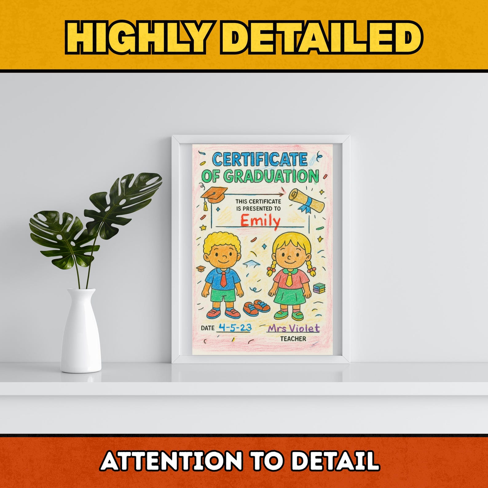 Kids Graduation Certificate Coloring Page: Printable PDF Activity - Etsy