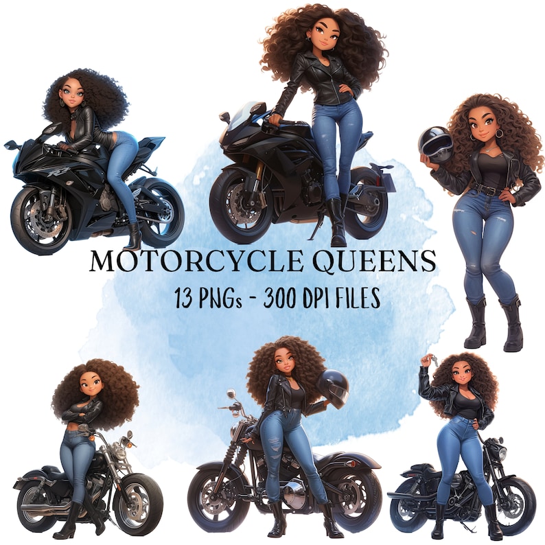 Girls Motorcycle Png, Biker Png, Girl Biker, Clipart Bundle, Png Files ...