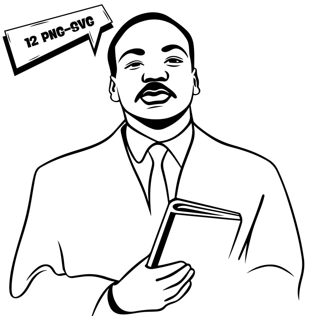 Martin Luther King Png Svg, Black History Month Png, Digital Download ...