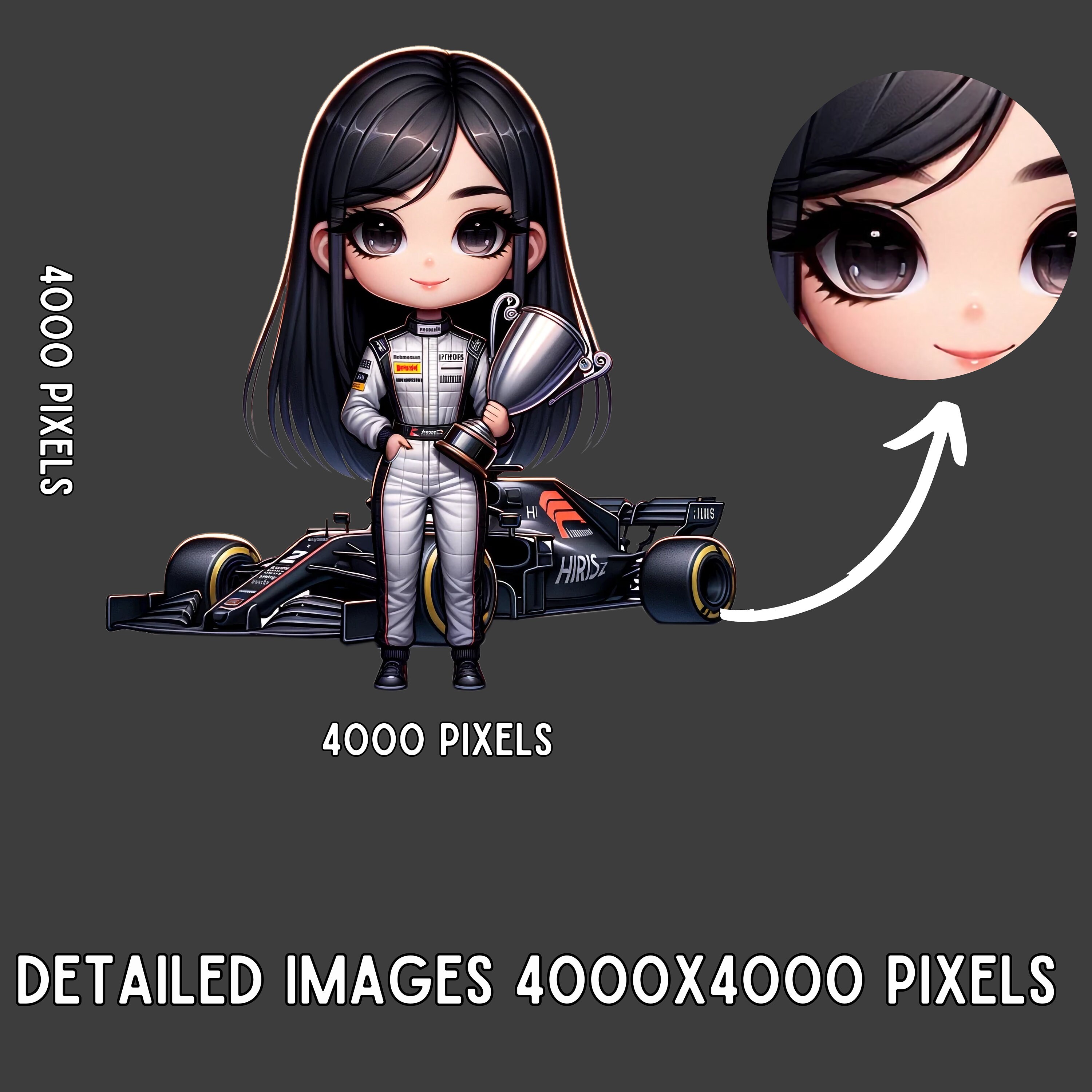 Formula 1 Racing Girls Chibi Clipart Bundle (digital Download) - Etsy