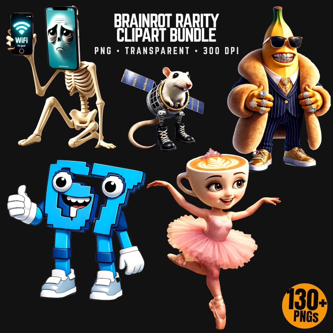 130+ Italian Brainrot PNG Bundle | Funny Meme Cliparts | 3D Style ...