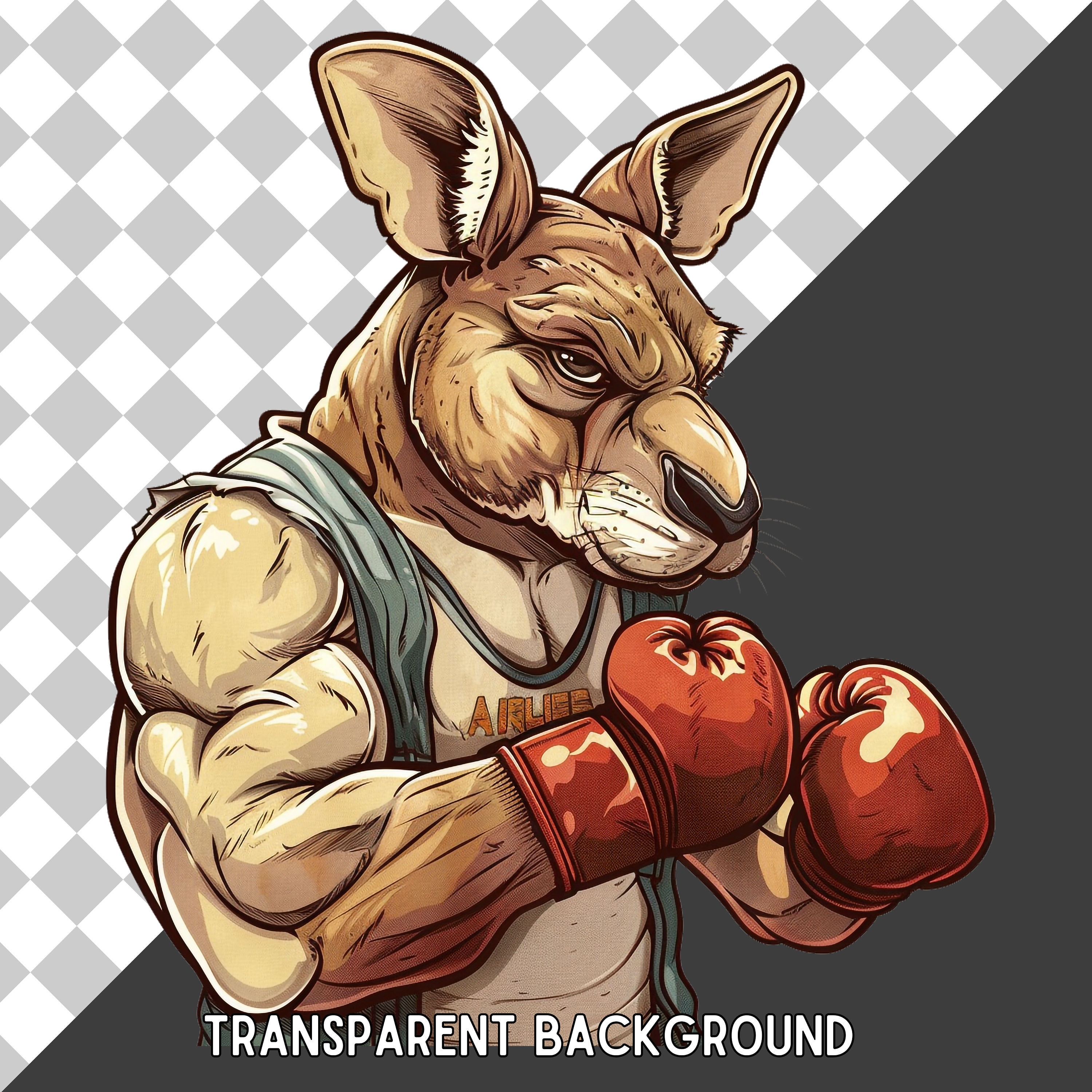Angry Boxing Kangaroo Tattoos