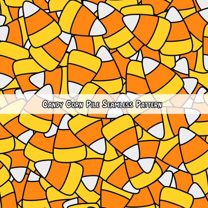 Candy Corn Seamless Pattern: Halloween PNG SVG Files - Etsy