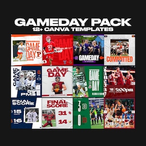 13+ Gameday/matchday Sports Templates - Canva Social Media Designs - Etsy