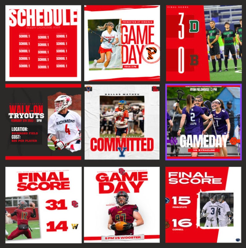 42 Sports Social Media Canva Templates All of Kesper Design ...
