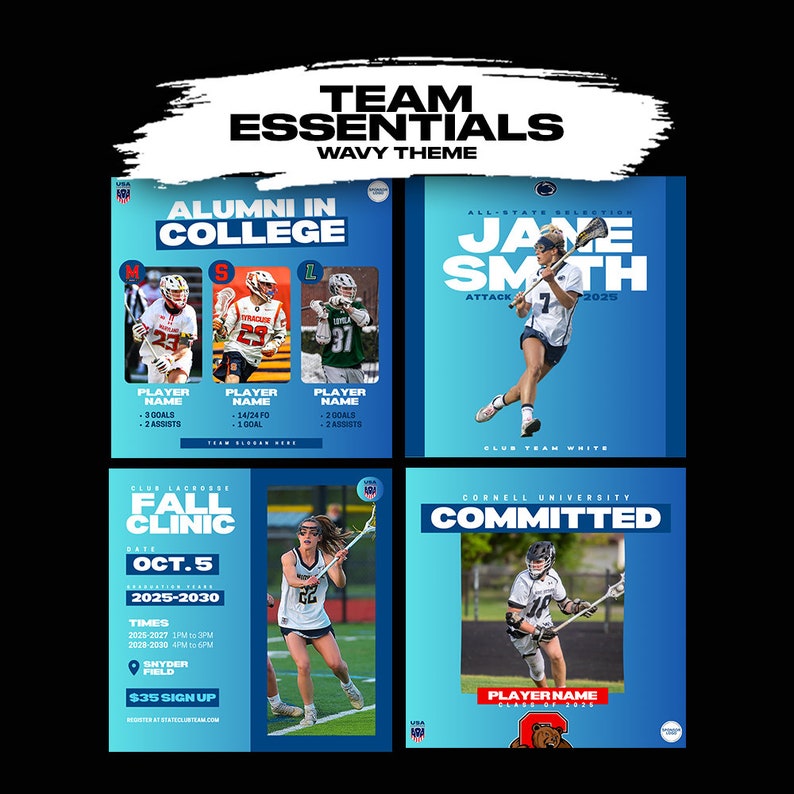 Sports Social Media Canva Templates - 23 Designs - Gameday/matchday ...