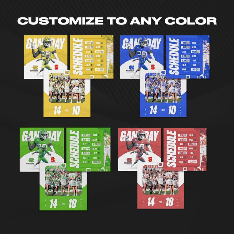 Sports Social Media Templates: Gameday, Score, Schedule (photoshop ...