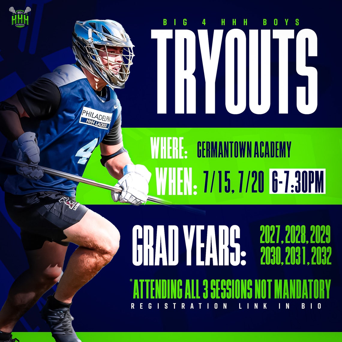 Pro-level Photoshop Sports Social Media Templates Committed, Tryouts ...