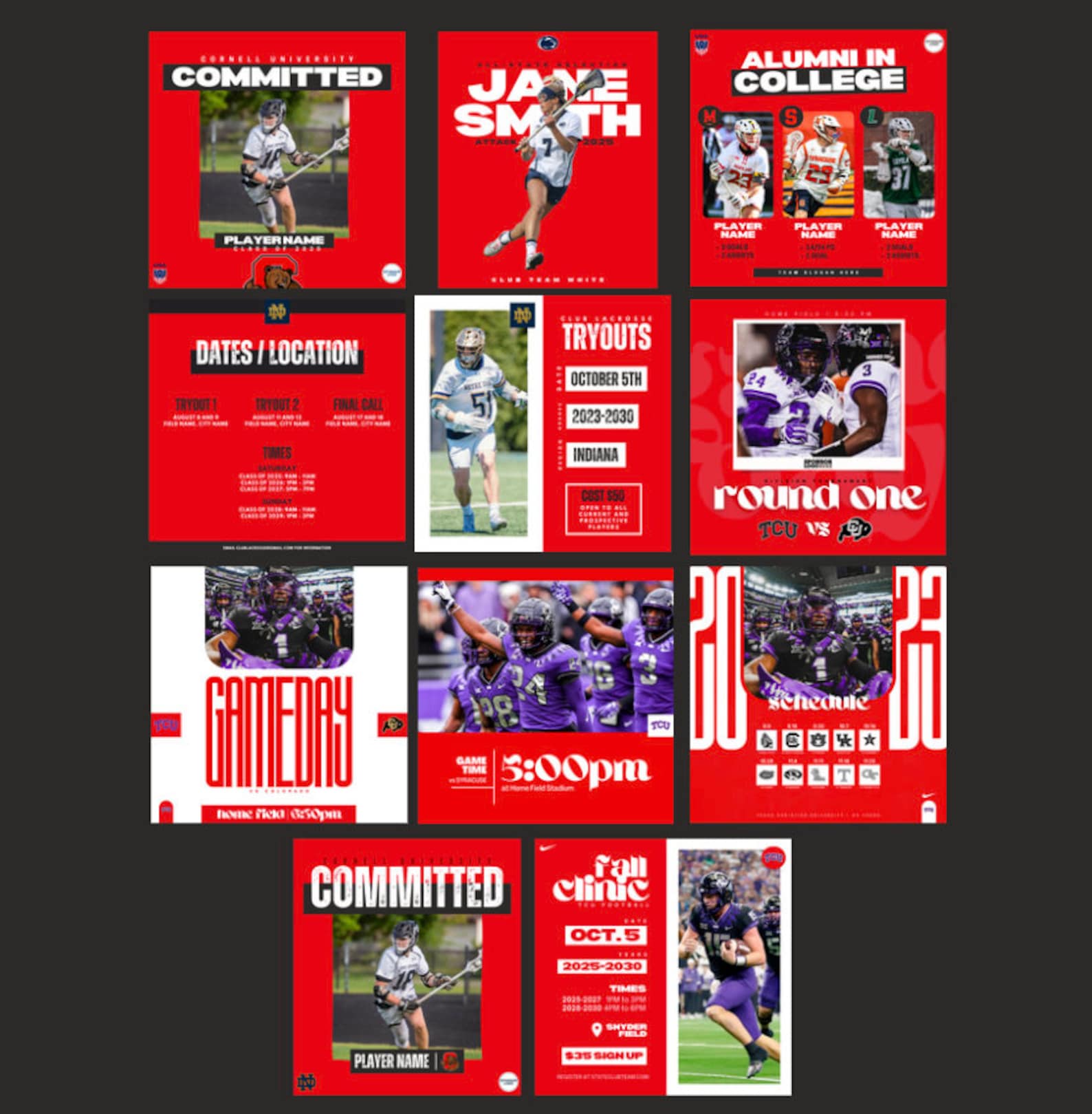 42 Sports Social Media Canva Templates - All of Kesper Design ...