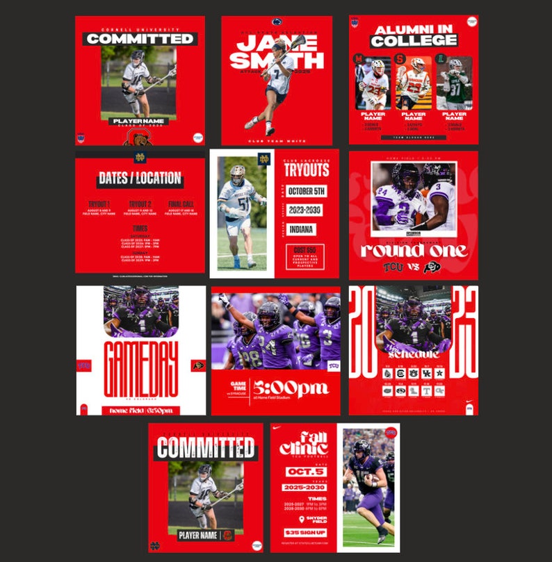 42 Sports Social Media Canva Templates All of Kesper Design ...