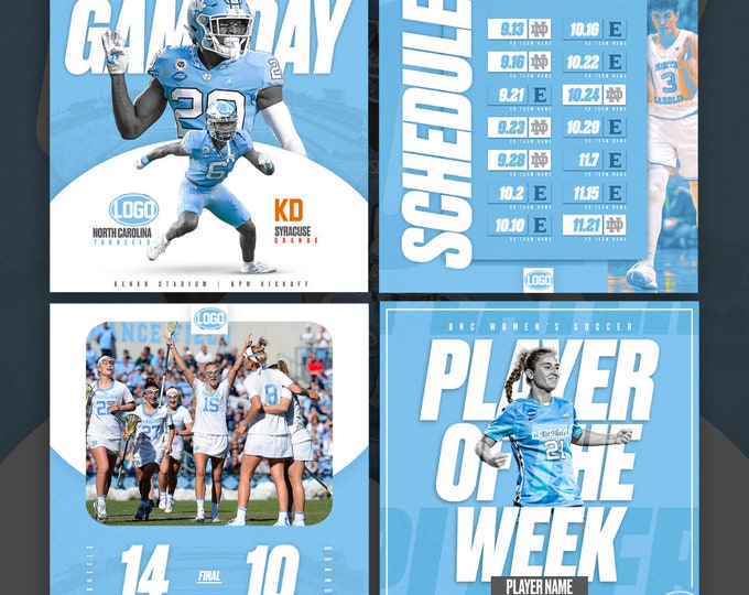 Game Day Social Media Photoshop Template Sports Graphic Customizable ...