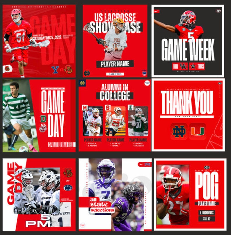 42 Sports Social Media Canva Templates All of Kesper Design ...