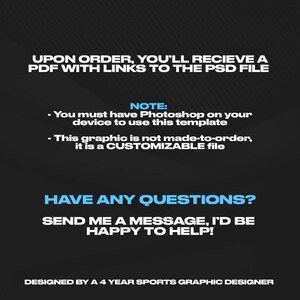 Sports College Committed Graphic Photoshop Template (PSD File) - Etsy