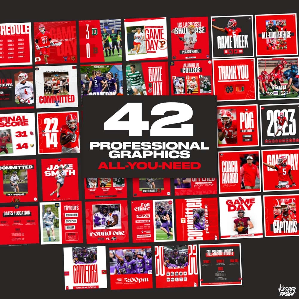 42 Sports Social Media Canva Templates All of Kesper Design ...