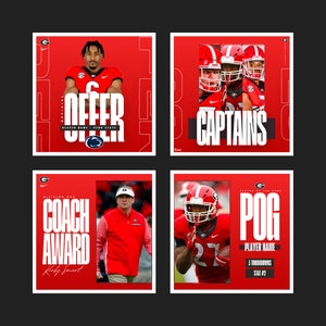 Professional Sports Team Canva Instagram Templates - 11 Graphics ...