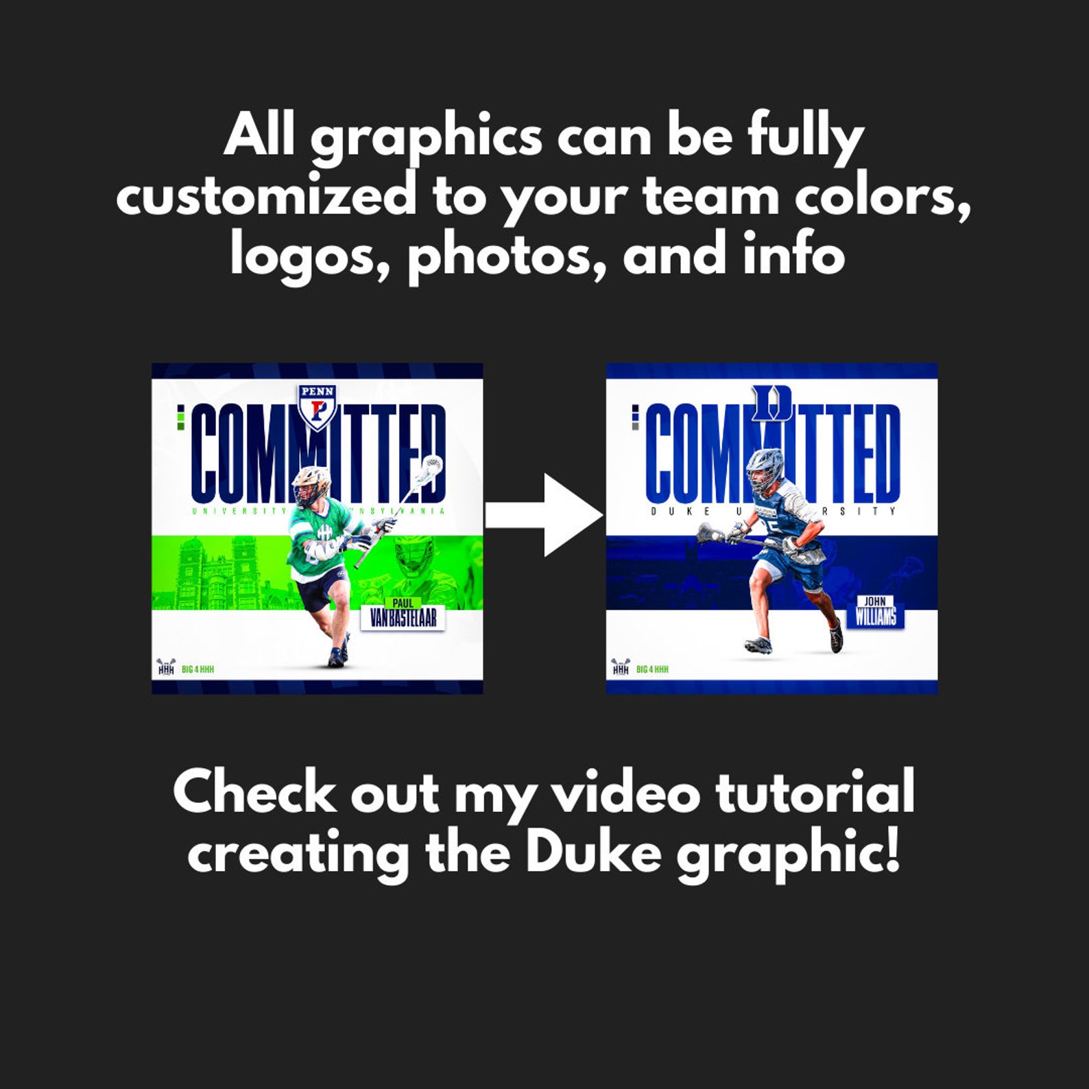 Pro-level Photoshop Sports Social Media Templates - Committed, Tryouts ...