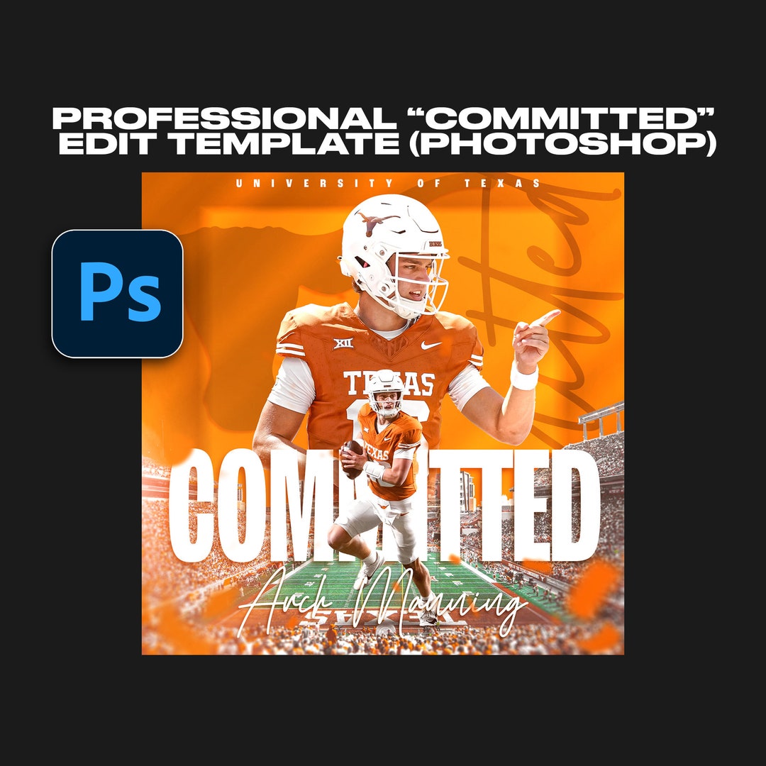 Football Recruitment Photoshop Template: College & High School (PSD File) - Etsy