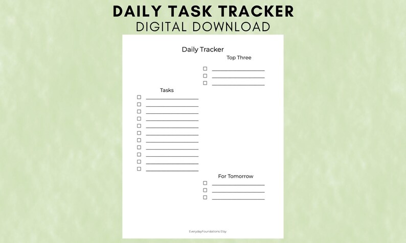 Digital Daily Task Tracker/checklist - Etsy