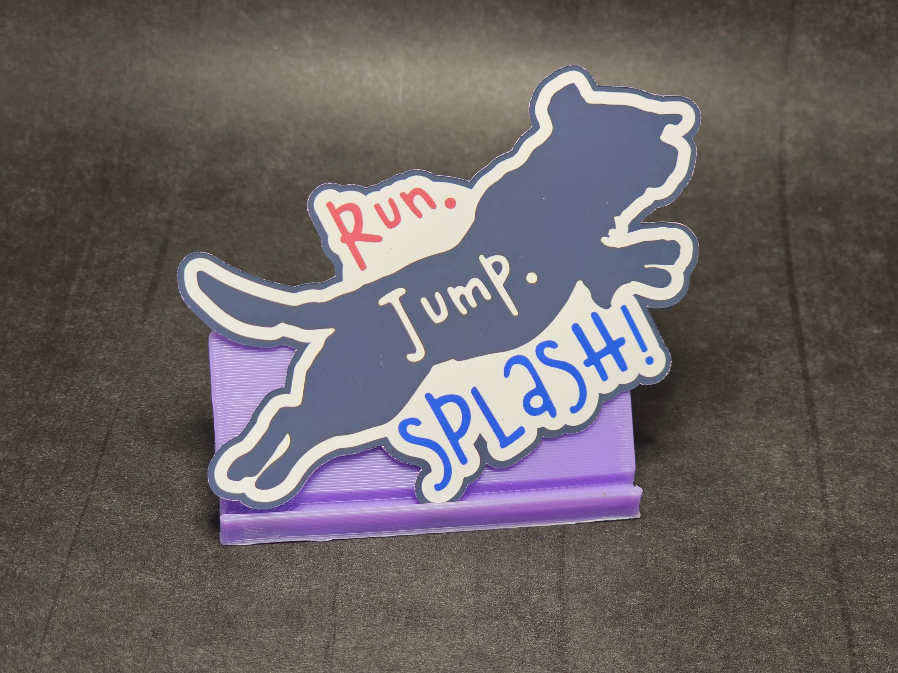 RUN JUMP SPLASH Sticker Run Jump Splash Sticker, Dog Sticker, Dog ...