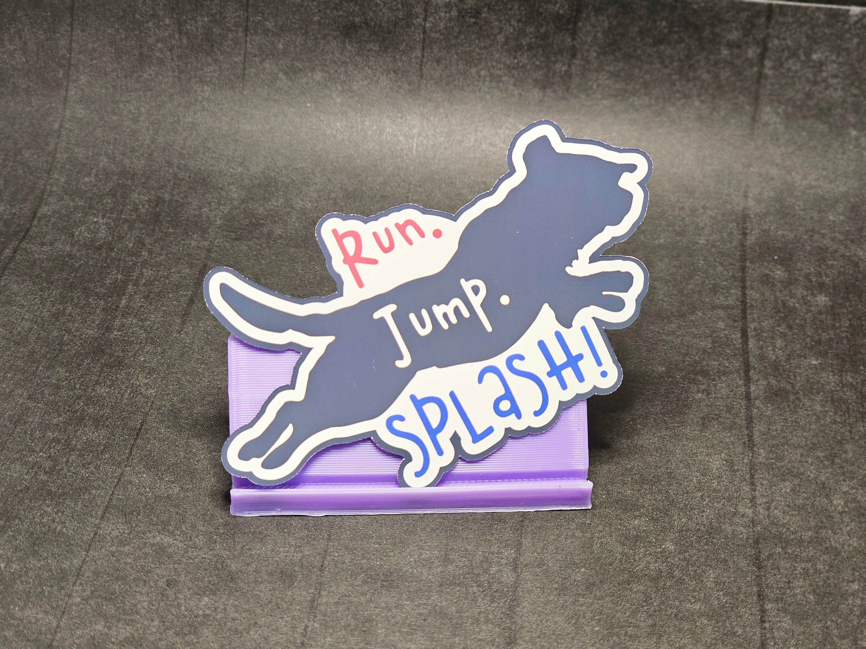 RUN JUMP SPLASH Sticker Run Jump Splash Sticker, Dog Sticker, Dog ...