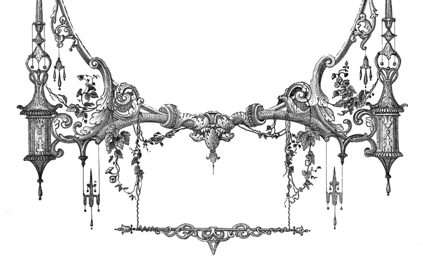 Vintage Victorian Border Printable | Instant Download | PNG Transparent ...