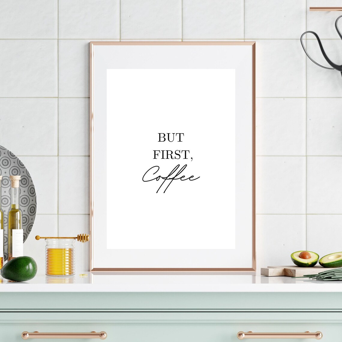 But First Coffee Printable Art, Office Poster, Kitchen Wall Art, Coffee ...