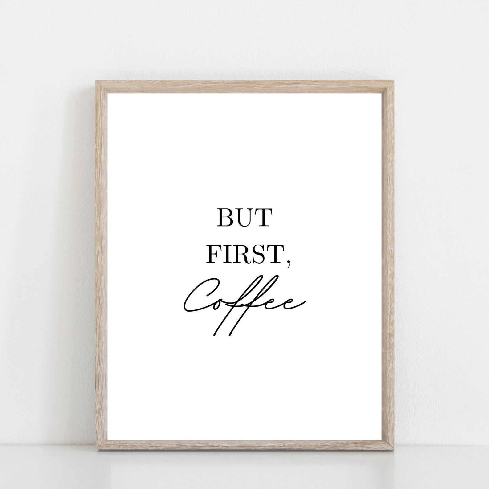 But First Coffee Printable Art, Office Poster, Kitchen Wall Art, Coffee ...