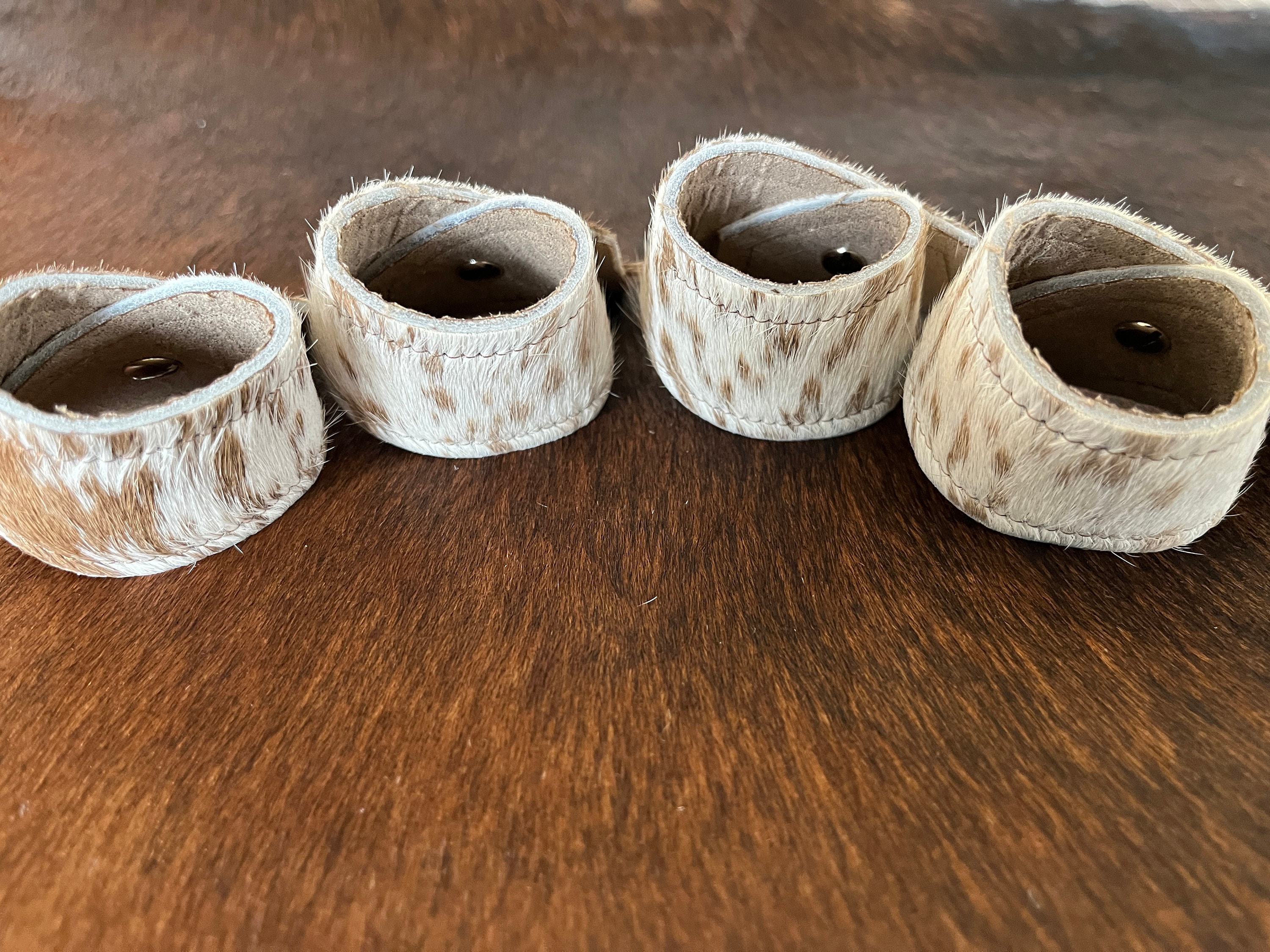 Custom Branded Cowhide Napkin Rings - Etsy