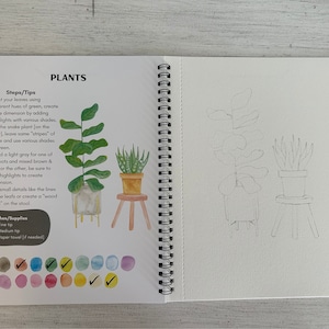 Watercolor Workbook, Step-by-step Guide, Painting for Beginners - Etsy