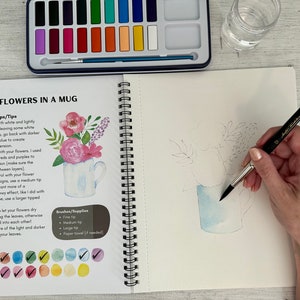 Watercolor Workbook, Step-by-step Guide, Painting for Beginners - Etsy