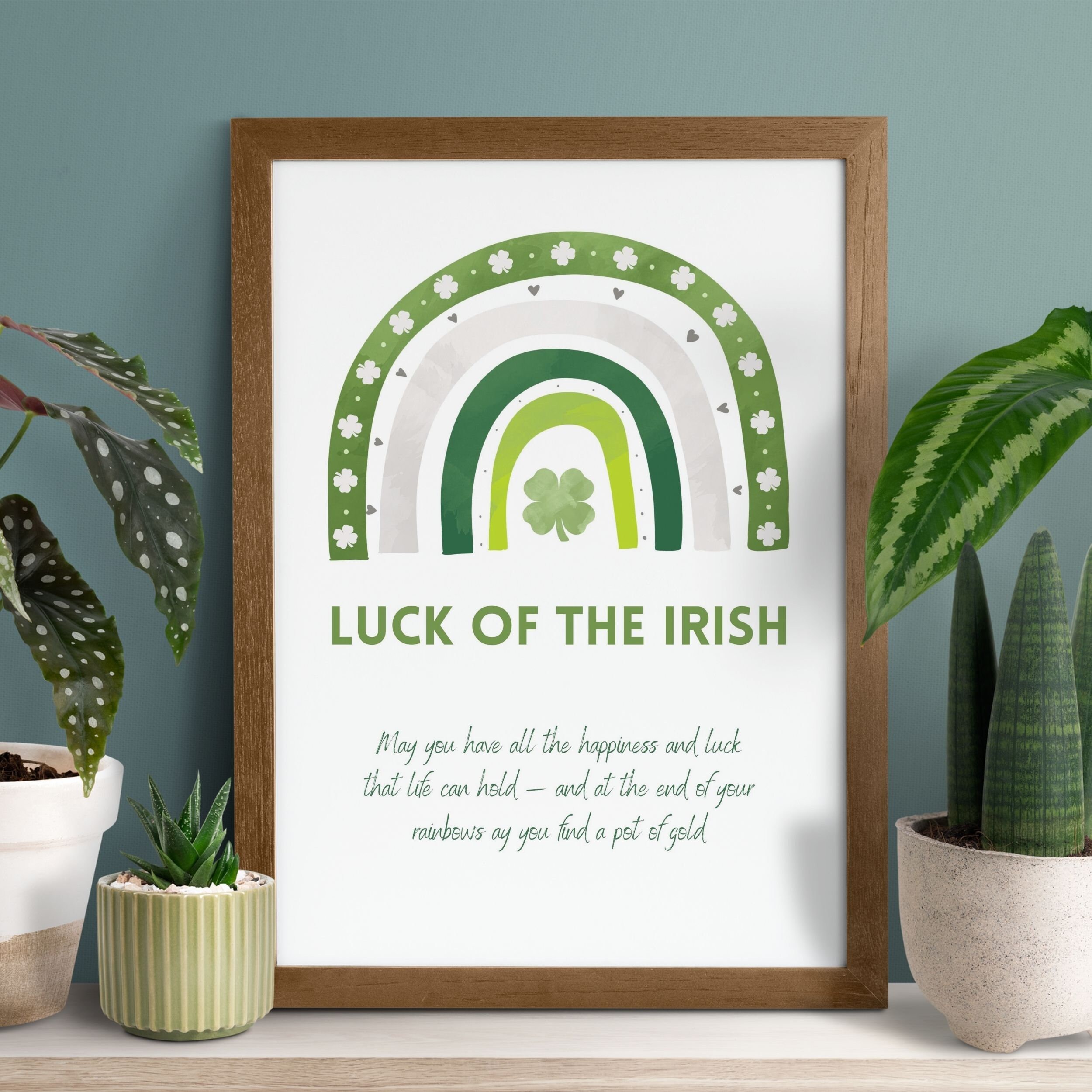 Irish Good Luck Quote Poster Printable Wall Art Ireland - Etsy