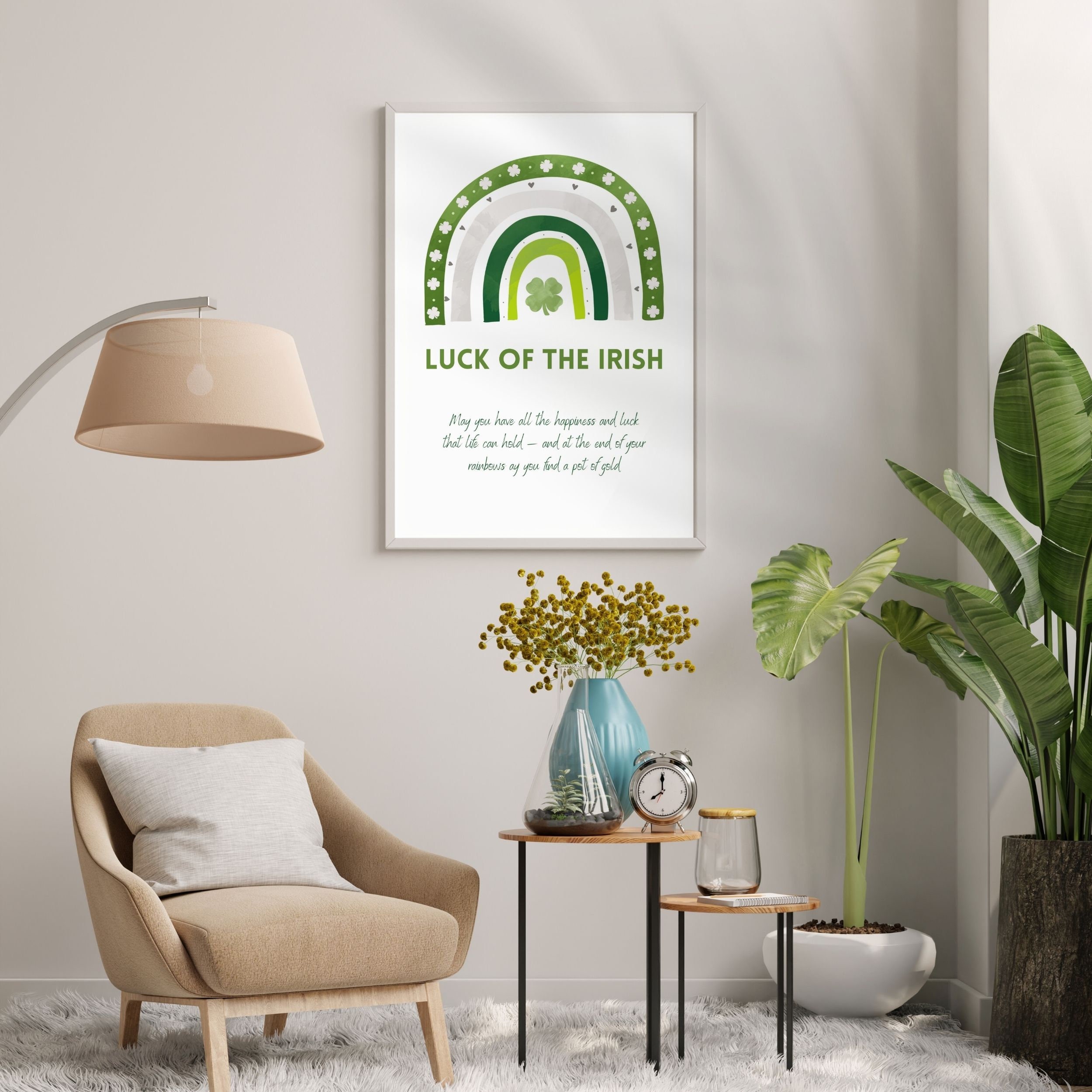 Irish Good Luck Quote Poster Printable Wall Art Ireland - Etsy