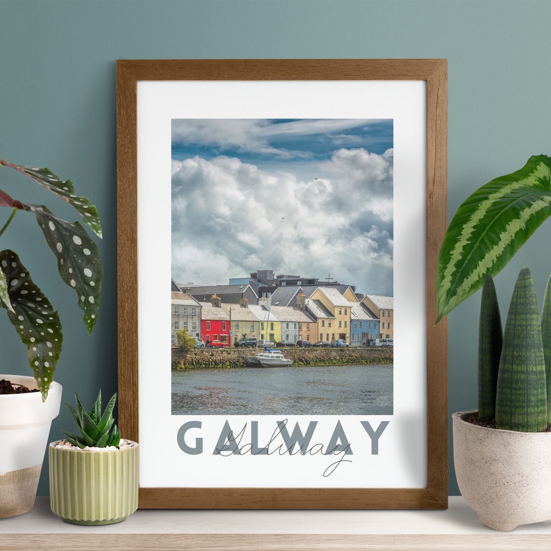Ireland Colorful Houses Poster, Printable Wall Art Irish Coastal Town ...