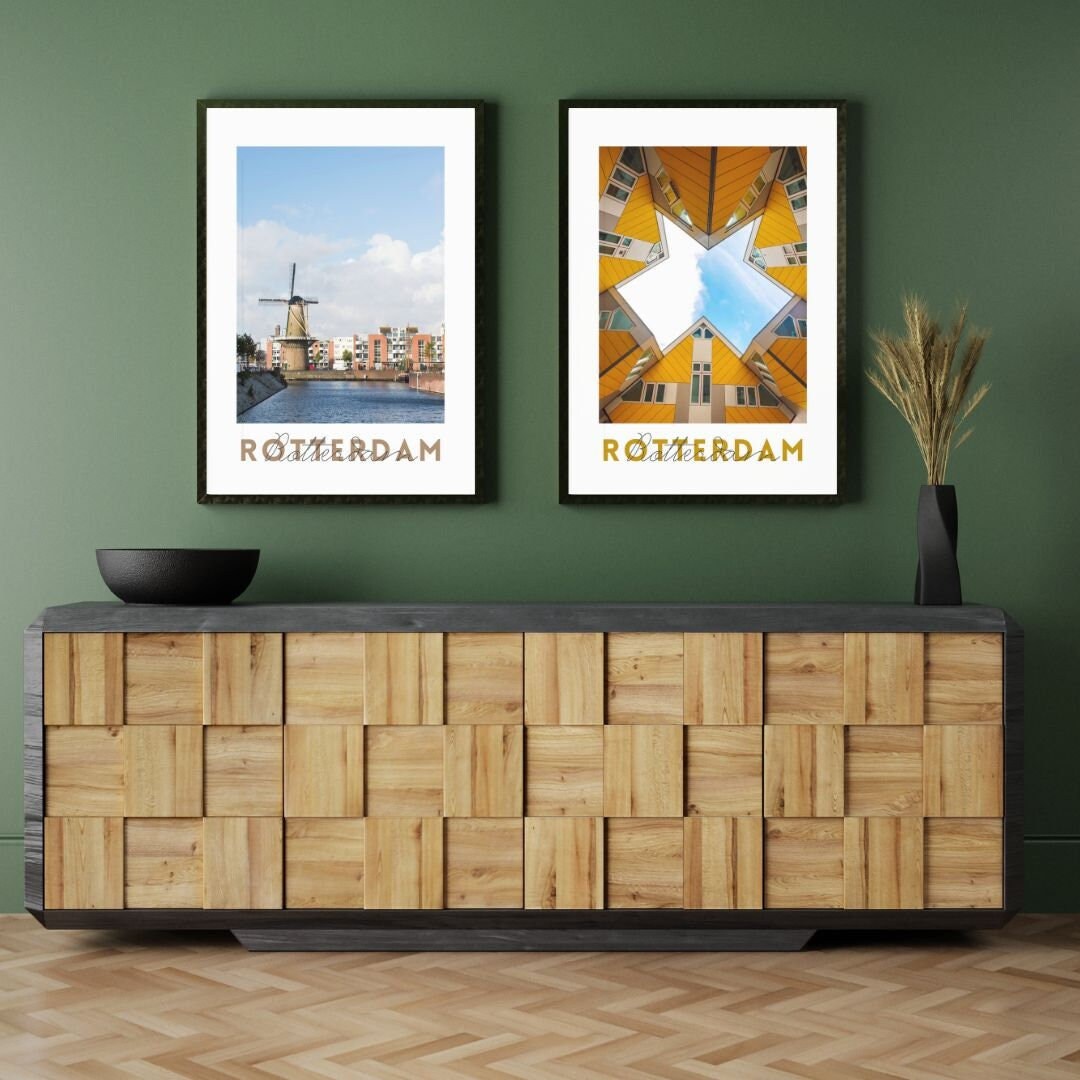 Rotterdam Travel Poster Set, Printable Wall Art Netherlands Gallery ...