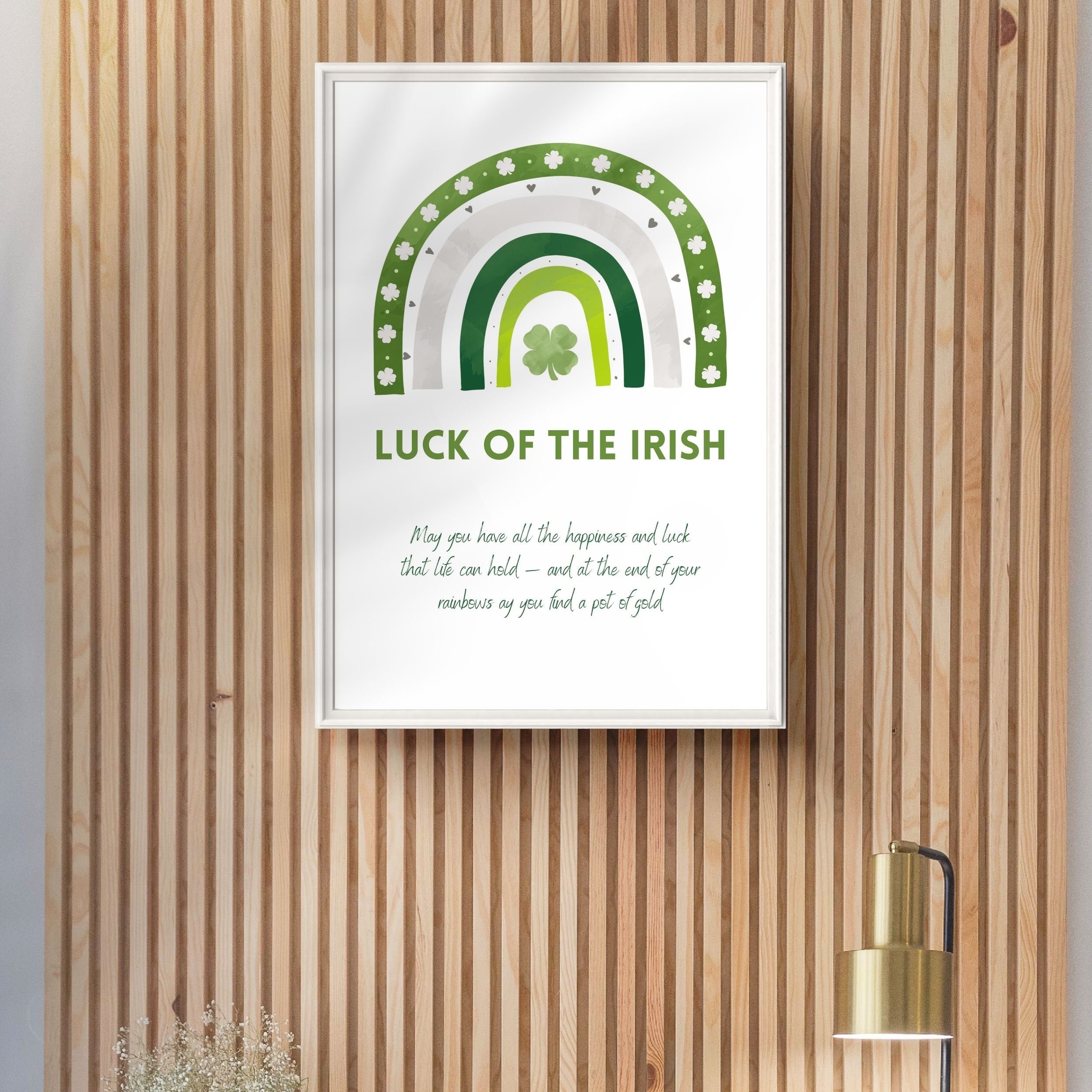 Irish Good Luck Quote Poster Printable Wall Art Ireland - Etsy