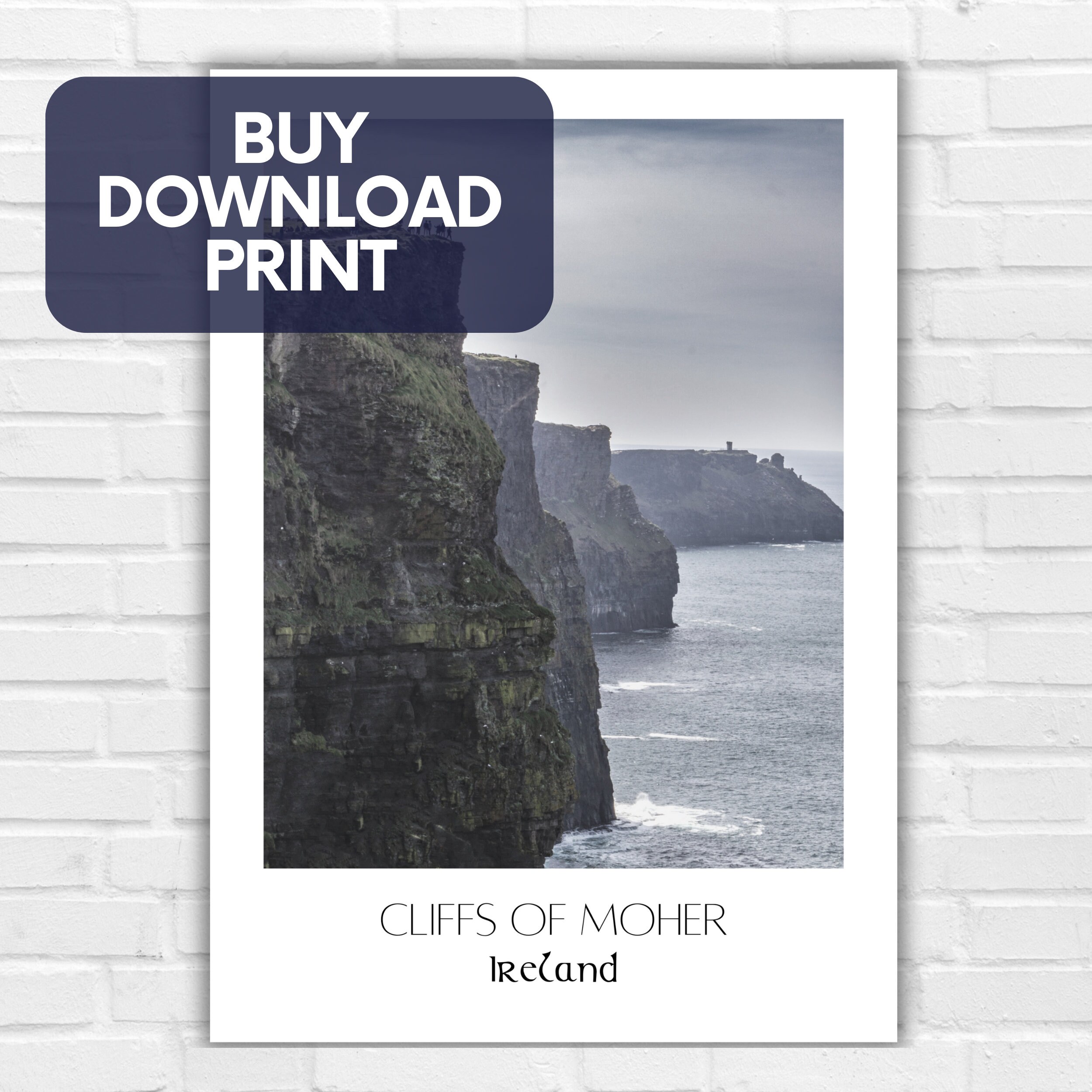 Cliffs of Moher Ireland Poster Printable Wall Art Vintage - Etsy