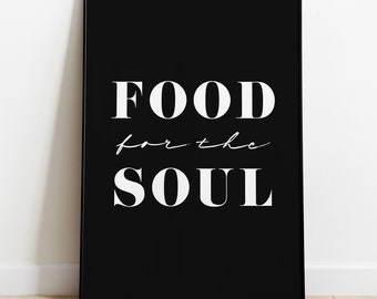 Soul Food Print, Digital Kitchen Print, Quote Printable, Kitchen ...