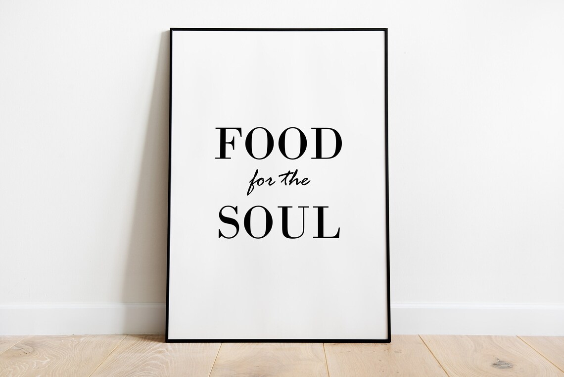 Soul Food Print, Digital Kitchen Print, Quote Printable, Kitchen ...