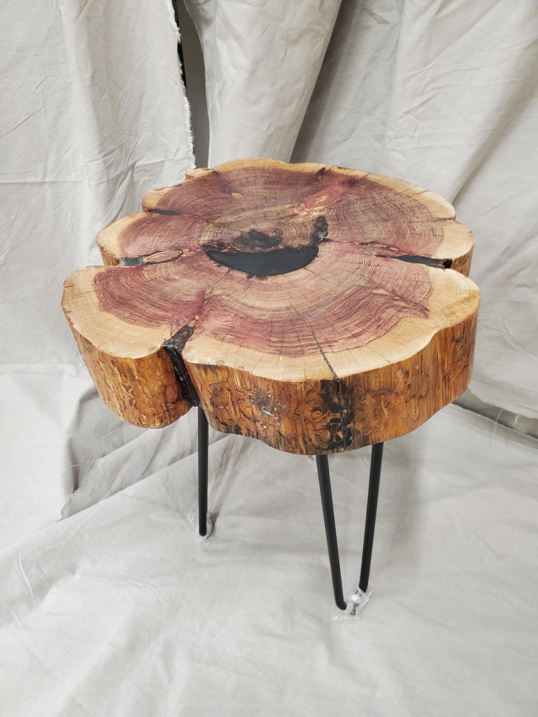 Cedar Slice Table - Etsy