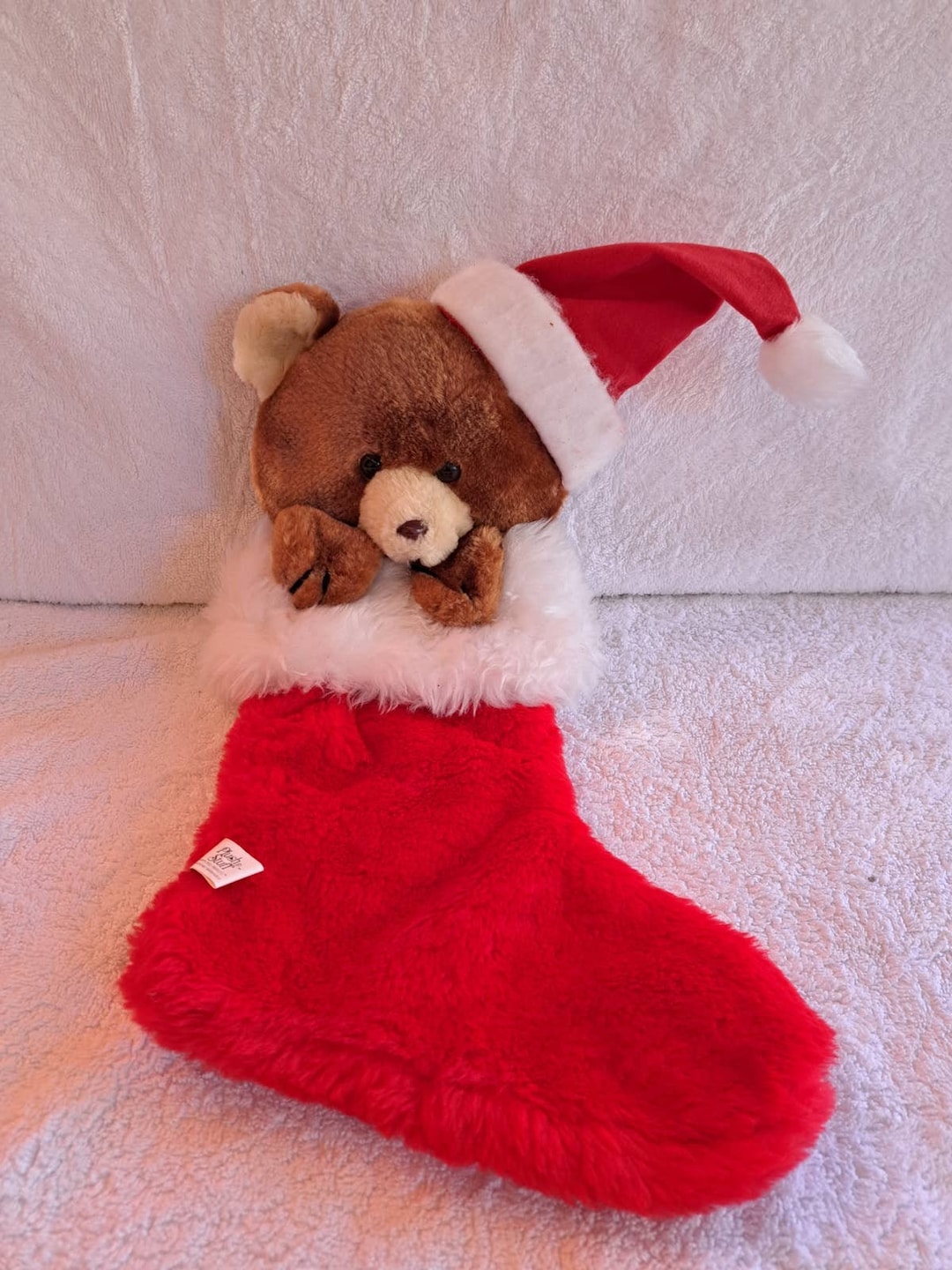Teddy Bear Christmas Stocking Plush Stuffed Animal Toy Red - Etsy