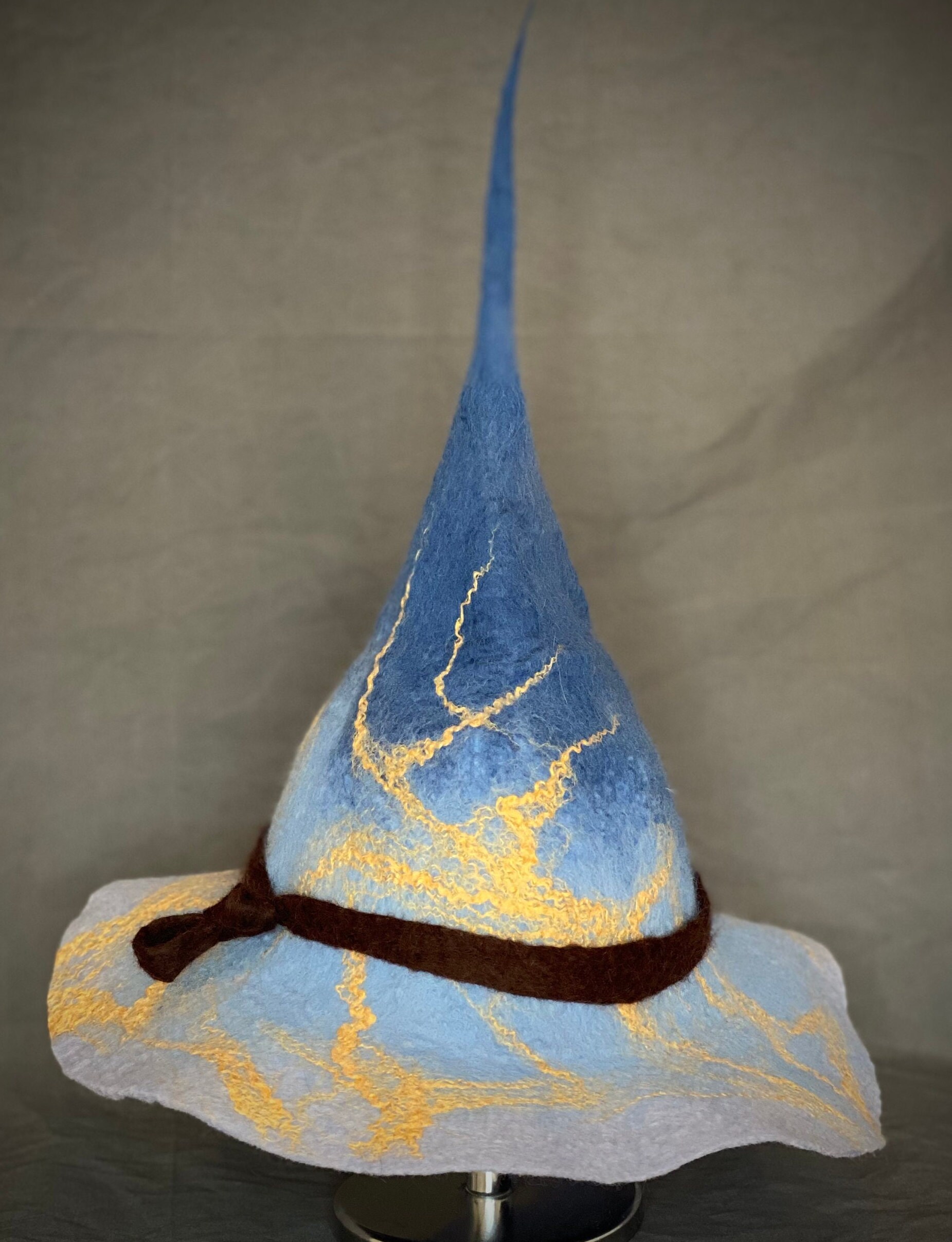 Electric Blue Marbled Witch Hat, Warlock - Etsy