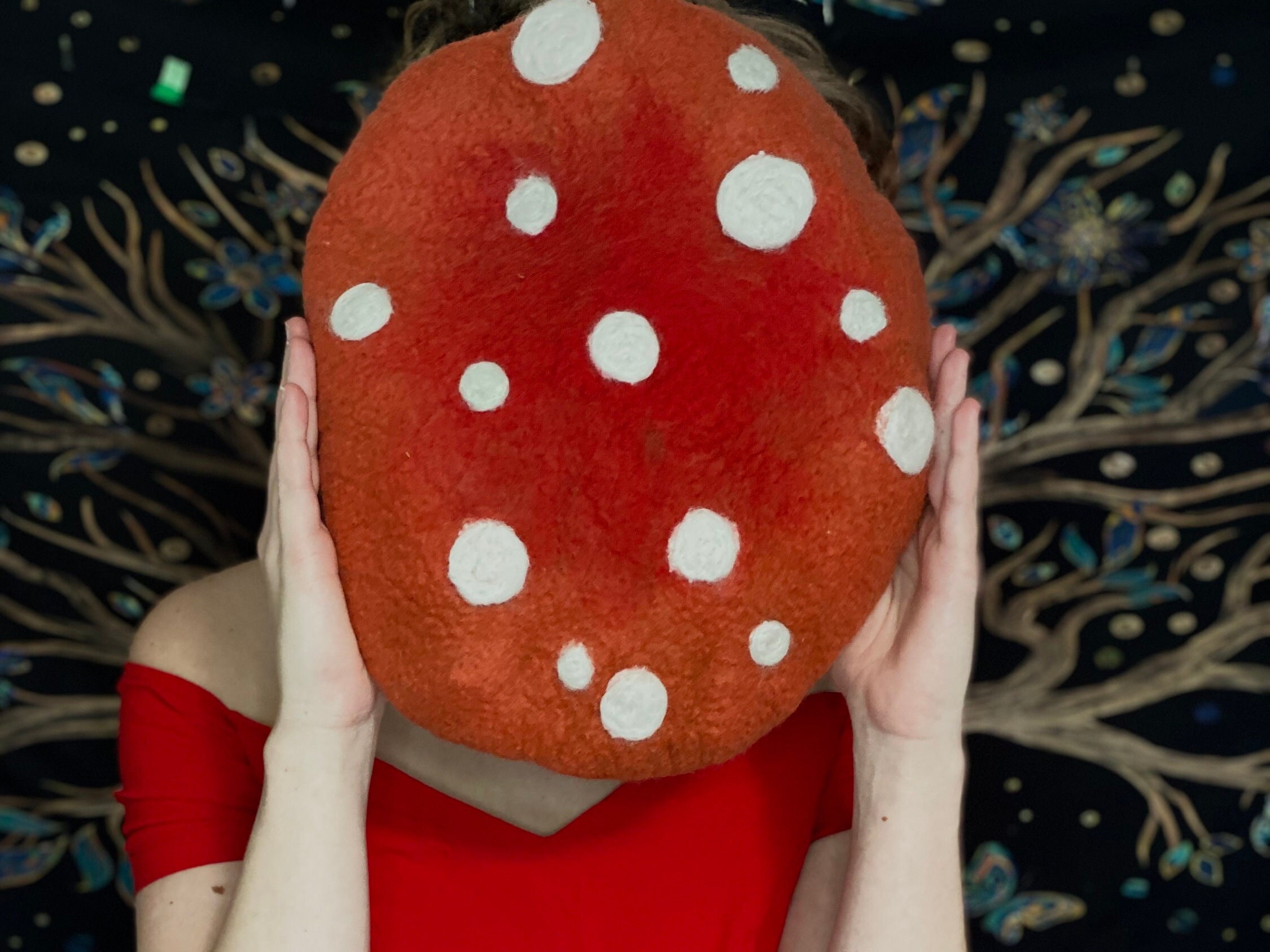 Mushroom Beret, Warm Merino Wool Mushroom Hat for Casual Cosplay and ...