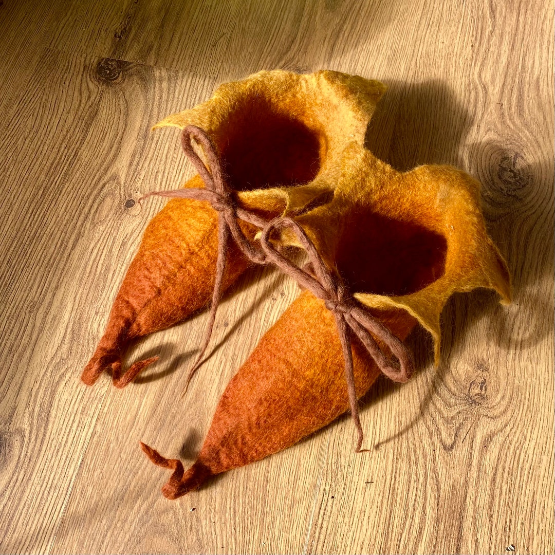 Elven Slippers Autumn Elf Shoes - Etsy